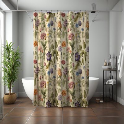 East Urban Home Freije Floral Shower Curtain | Wayfair